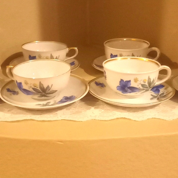 K & A | Dining | K A Krautheim Selb Bavaria Enzian Bundle 6 Teacups ...